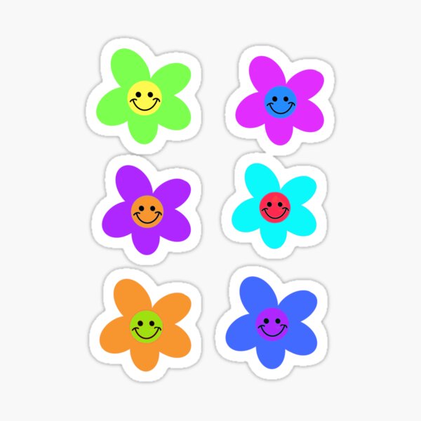 "Kidcore flowers" Sticker for Sale by DoodlingDaze | Redbubble