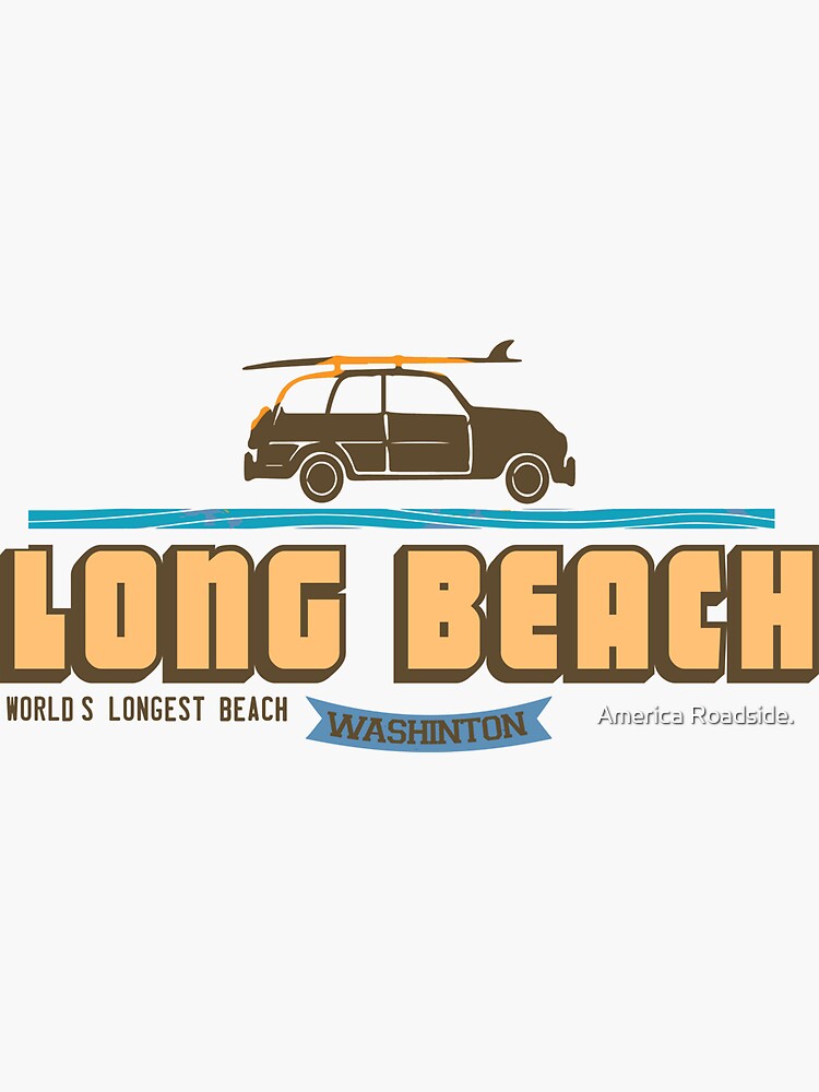 "Long Beach - Washington State." Sticker for Sale by ishore1 | Redbubble