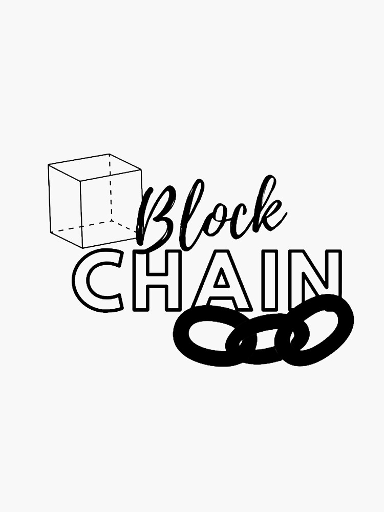 "Blockchain" Sticker for Sale by philippkla | Redbubble