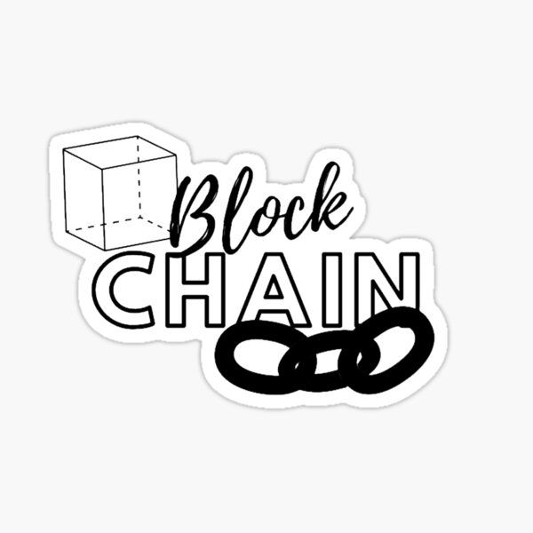 "Blockchain" Sticker for Sale by philippkla | Redbubble
