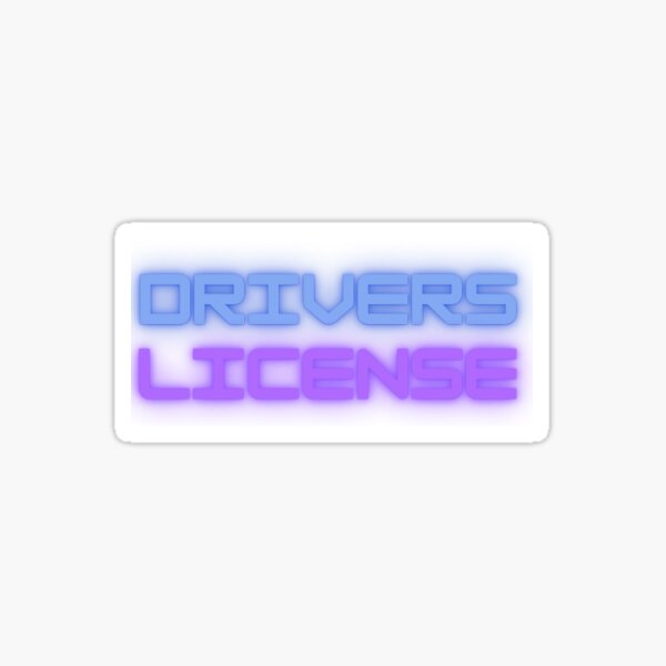 "drivers license sticker" Sticker for Sale by mayacreations | Redbubble