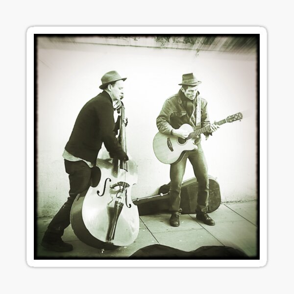 "buskers" Sticker for Sale by kathyarchbold | Redbubble