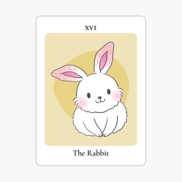 "Rabbit Tarot Card" Sticker for Sale by FandomINK | Redbubble