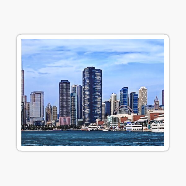 "Chicago IL - Lake Michigan near Navy Pier" Sticker for Sale by ...