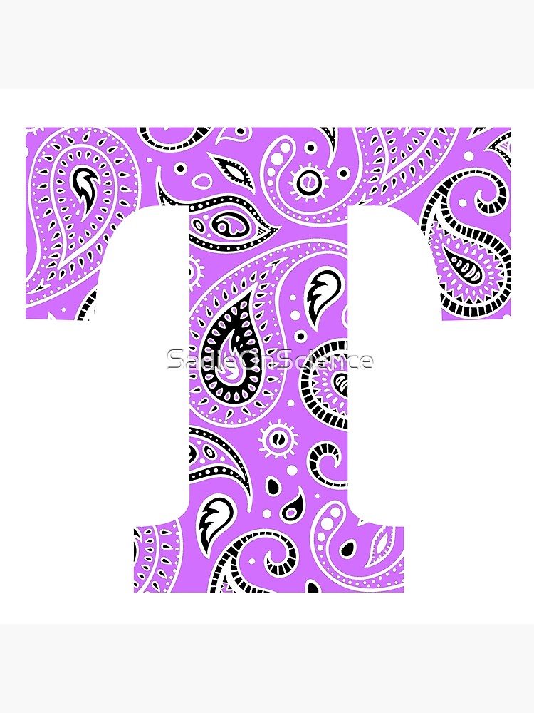 Póster «Letra T / Tau Morado Bandana Paisley Monogram» de ...