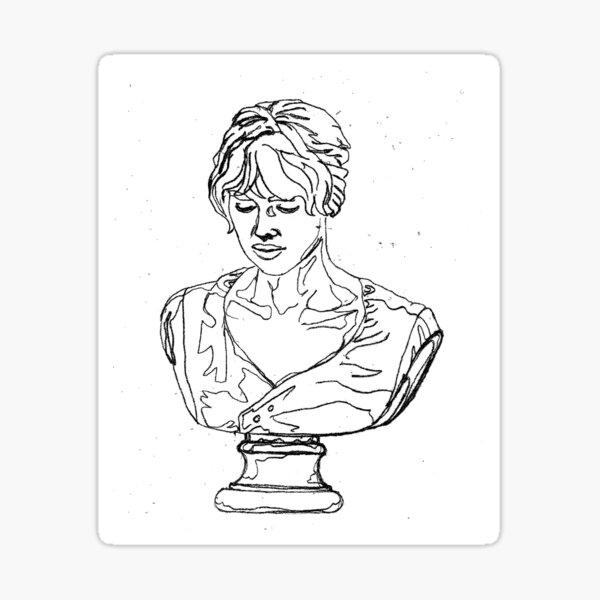 "Elizabeth Bennet Bust" Sticker for Sale by DragonBook | Redbubble