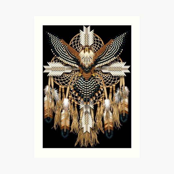 "Aplomado Falcon Native American Mandala" Art Print by NaumaddicArts ...