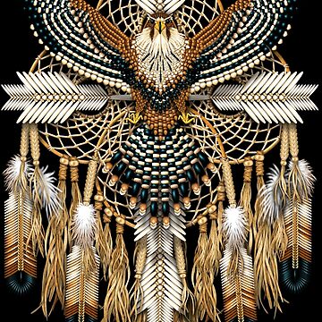 "Aplomado Falcon Native American Mandala" Greeting Card for Sale by ...