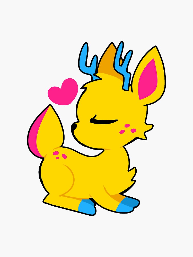 "Pan Deer" Sticker for Sale by AwkwardToons | Redbubble