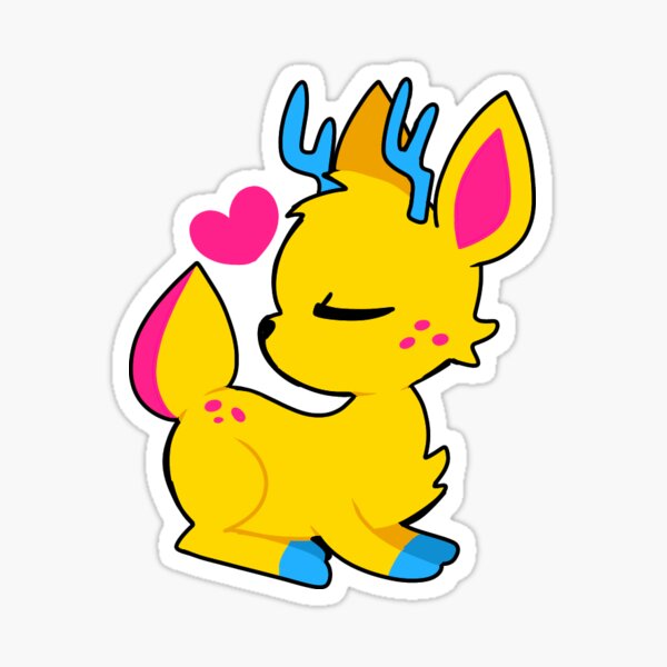 "Pan Deer" Sticker for Sale by AwkwardToons | Redbubble
