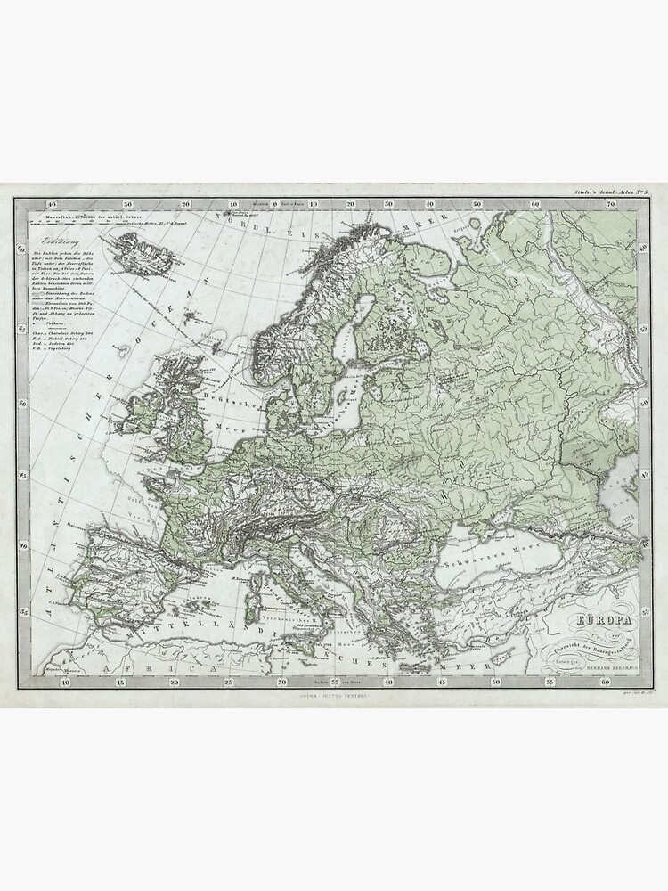 "Vintage Map of Europe (1862)" Poster for Sale by BravuraMedia | Redbubble