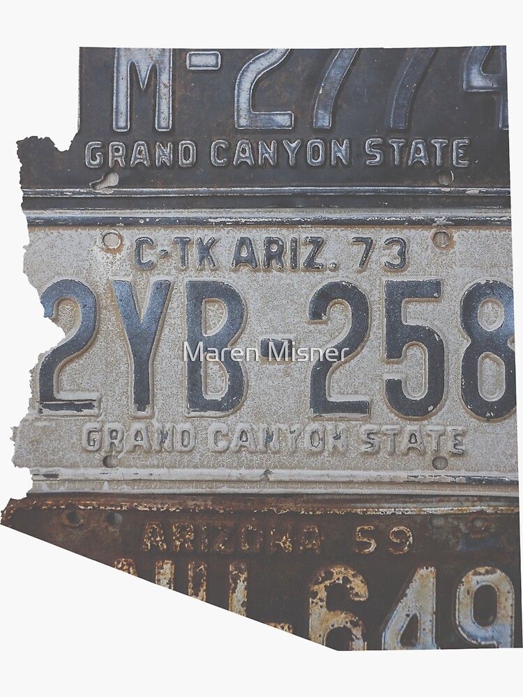 "Vintage Arizona License Plates" Sticker by marenmisner | Redbubble