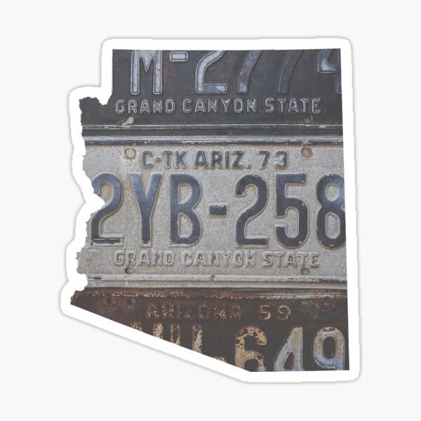 "Vintage Arizona License Plates" Sticker by marenmisner | Redbubble