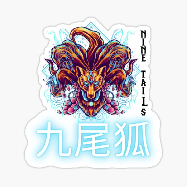 "Nine Tails 九尾狐" Sticker by copticcast | Redbubble