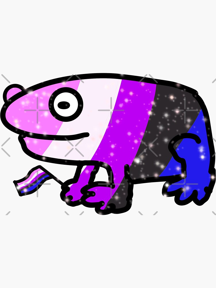 "Genderfluid Frog" Sticker for Sale by firstroundpixel | Redbubble