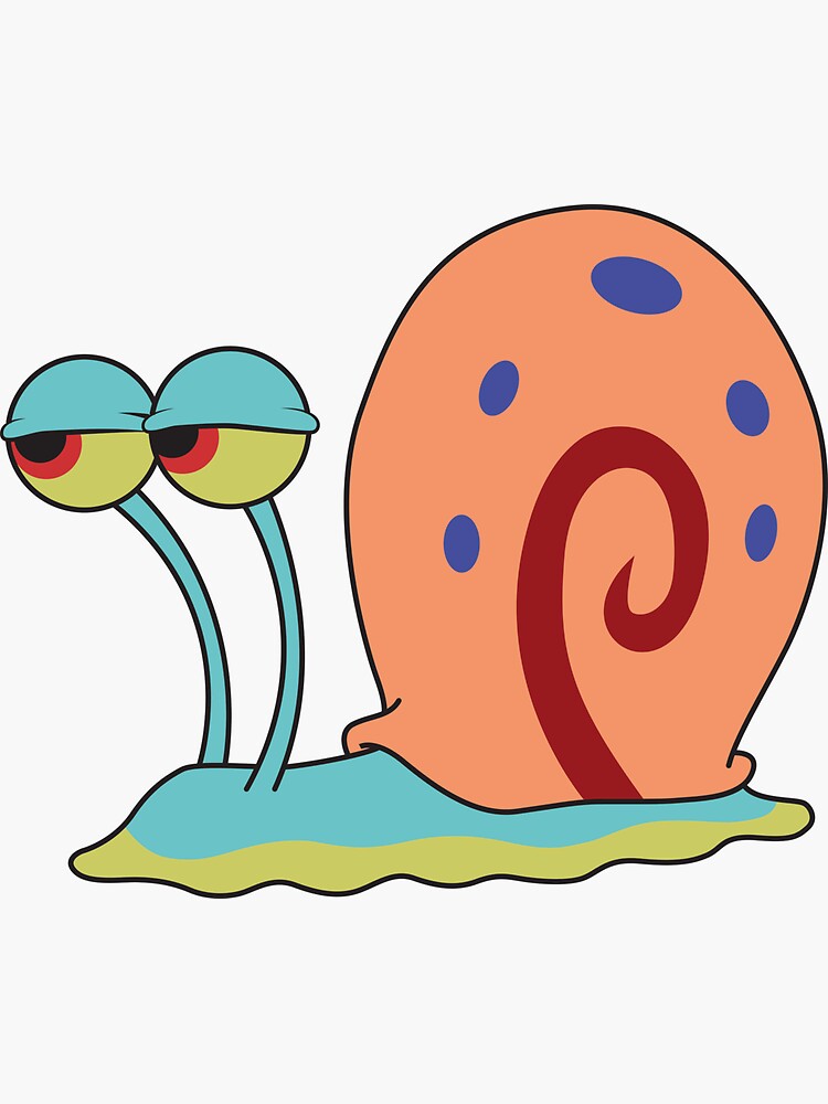 "Apathetic Gary the Snail" Sticker for Sale by swiftygifty-art | Redbubble