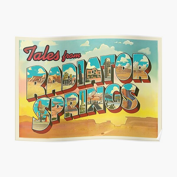 "Radiator Springs" Poster for Sale by RAXOdAxe | Redbubble