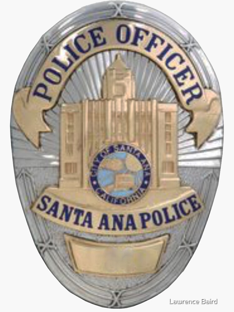 "Santa Ana Police Officer" Sticker for Sale by lawrencebaird | Redbubble