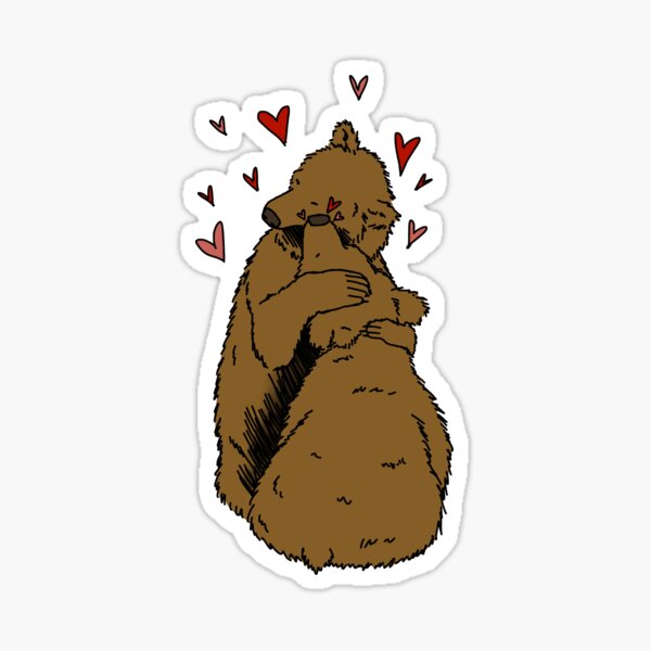 "Bear Hug" Sticker by YeOldeU-Haul | Redbubble