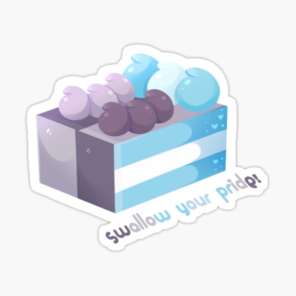 "Demi-boy Cake" Sticker by darkmagicswh | Redbubble