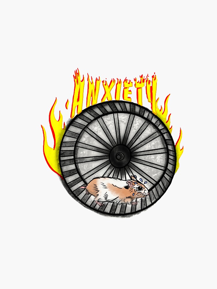 "Hamster Wheel of Death" Sticker by wolfboymax | Redbubble
