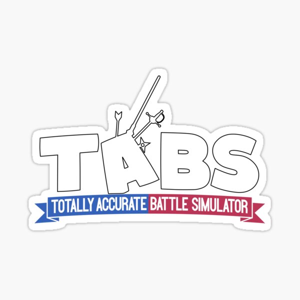 "totally accurate battle simulator logo" Sticker for Sale by ...
