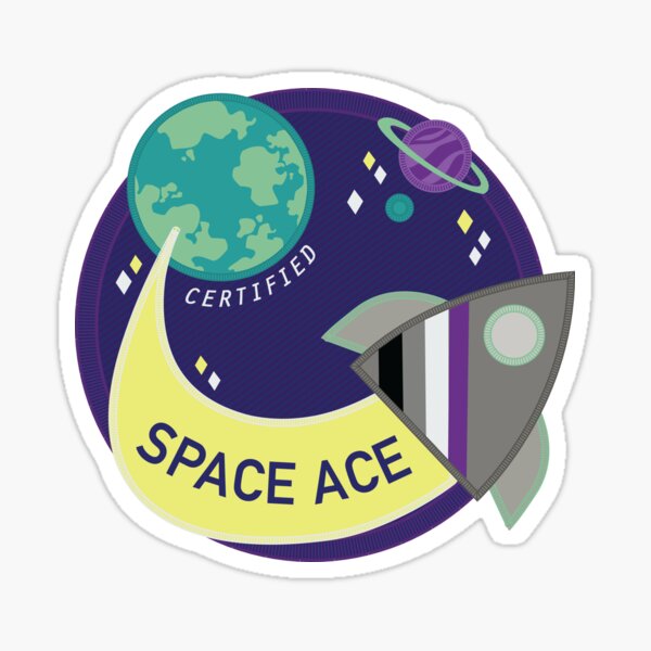 "Certified Space Ace" Sticker for Sale by softbiology | Redbubble