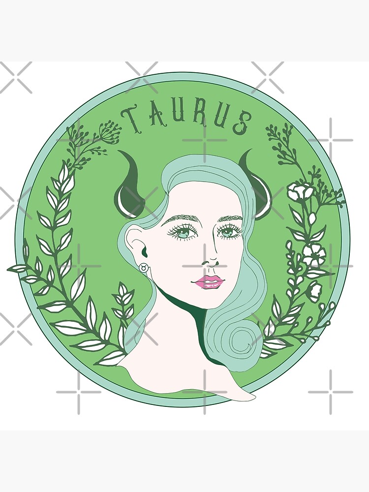 "Astrology Zodiac Sign Taurus Girl Portrait Drawing with the power ...