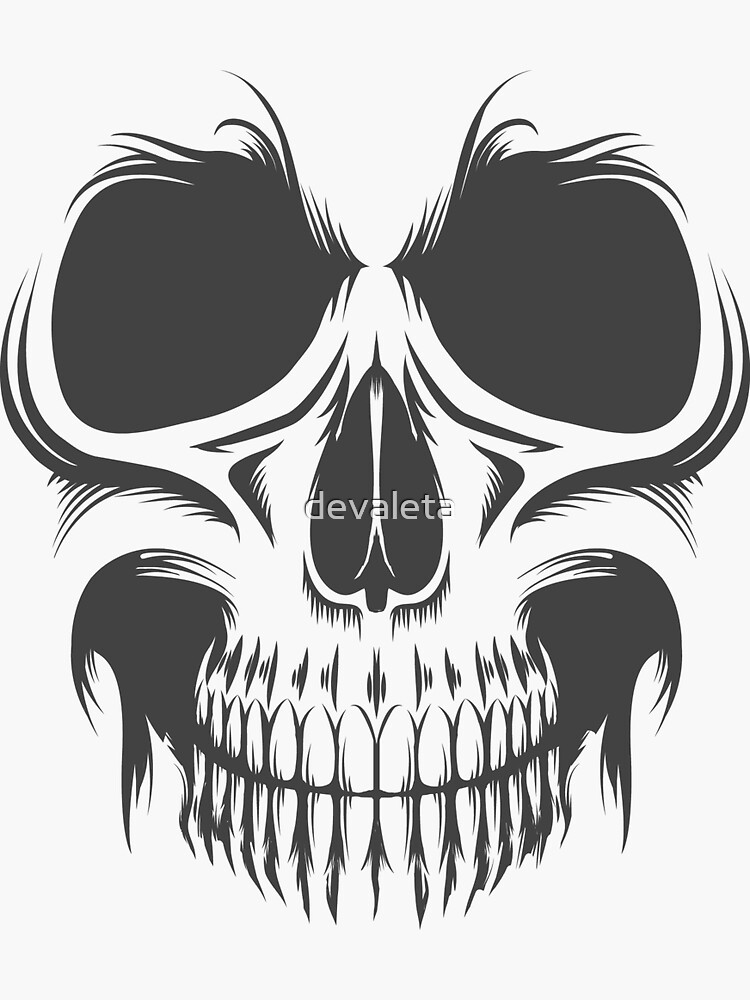 "Human Skull " Sticker for Sale by devaleta | Redbubble