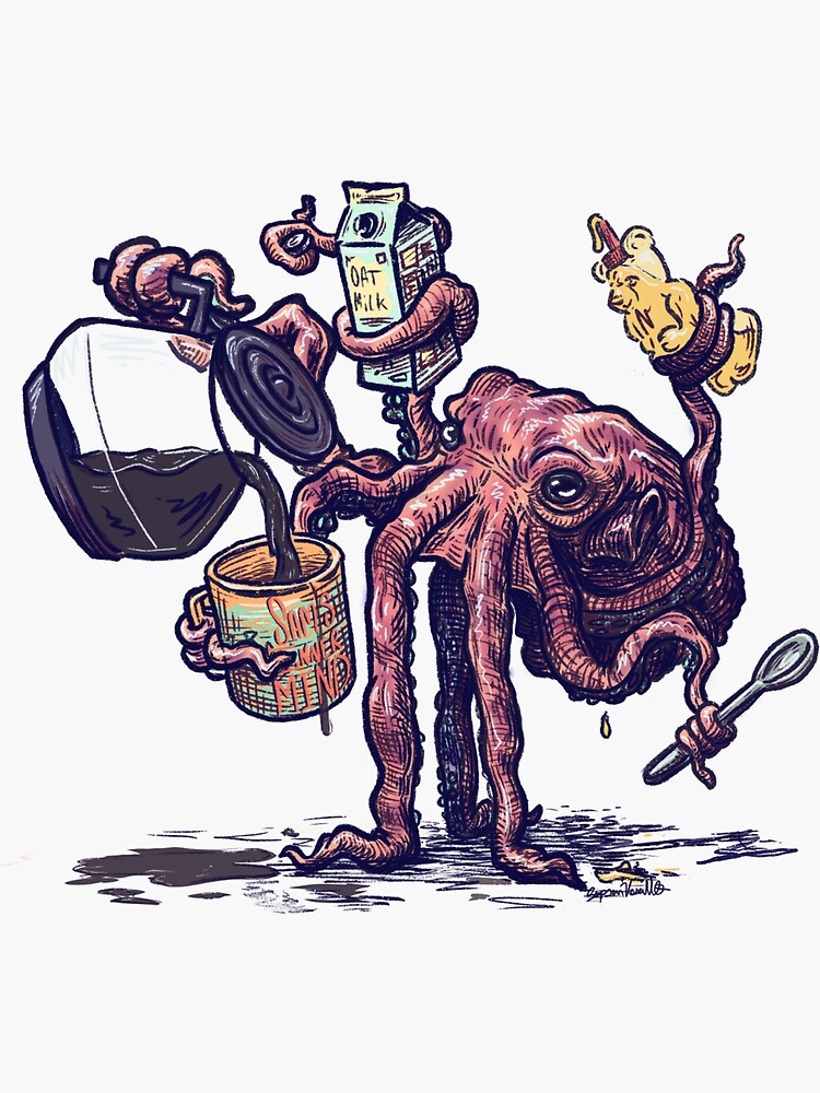 "Octo Brew, Sam's inner mind" Sticker for Sale by Sams-Inner-Mind ...