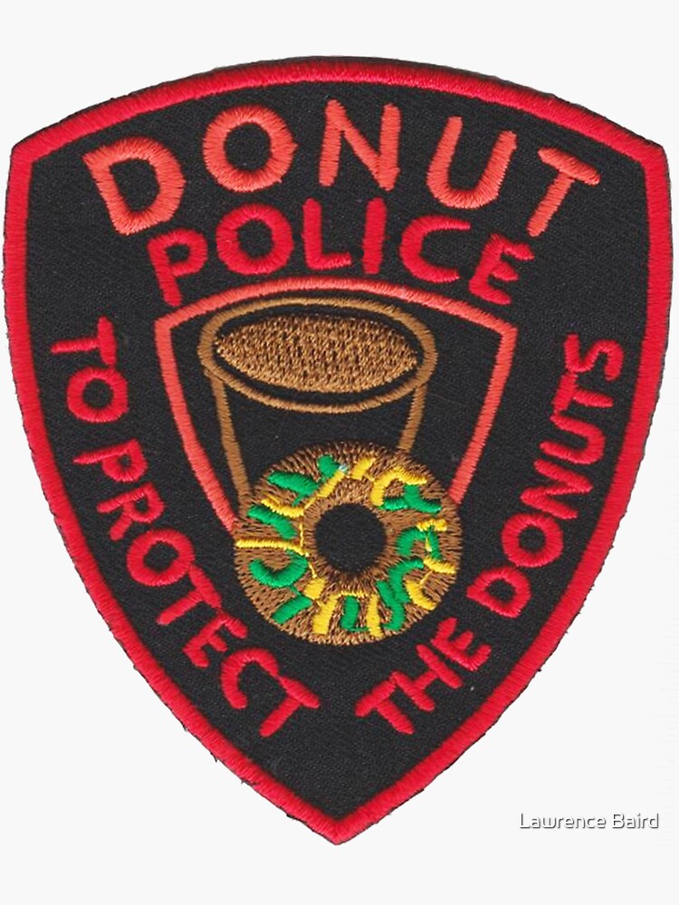 "Donut Police" Sticker for Sale by lawrencebaird | Redbubble