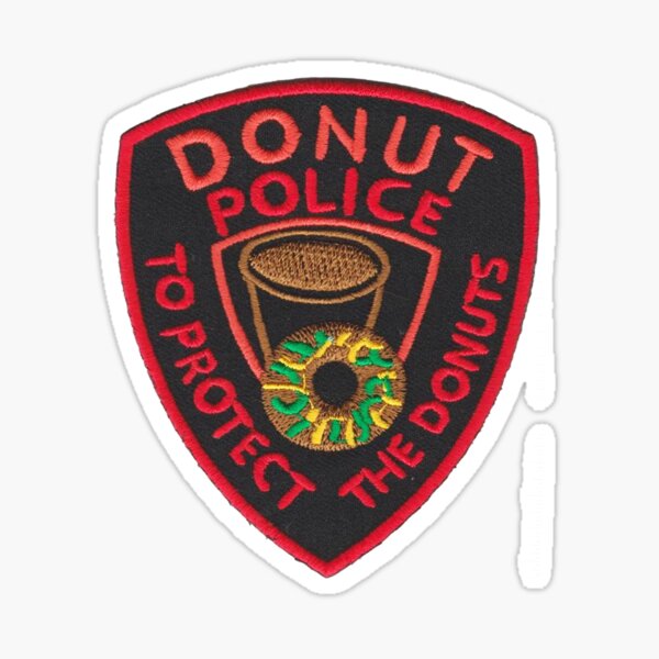 "Donut Police" Sticker for Sale by lawrencebaird | Redbubble