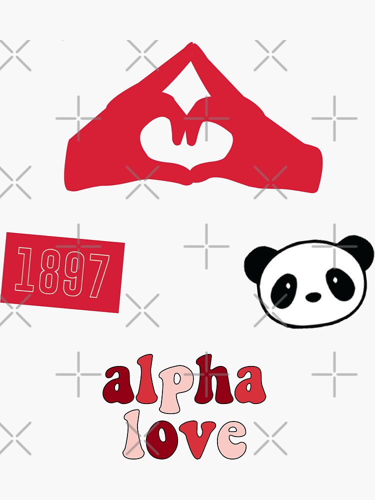 "4-Pack Alpha Love Pack Red" Sticker for Sale by sonjanaher | Redbubble