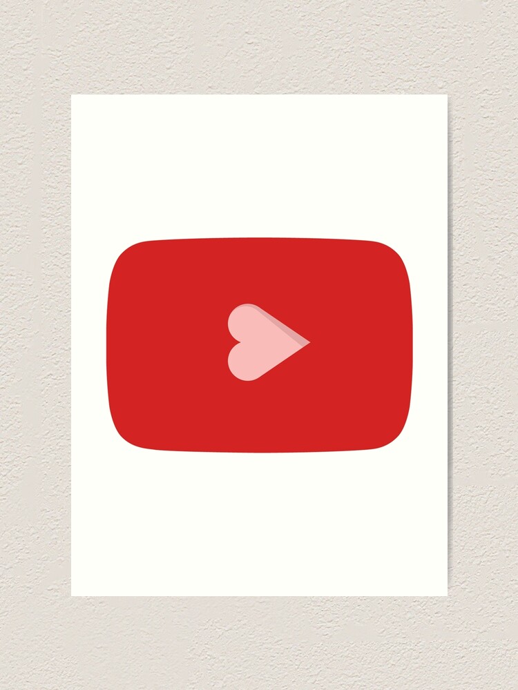 "YouTube Heart Button" Art Print by yomitori | Redbubble
