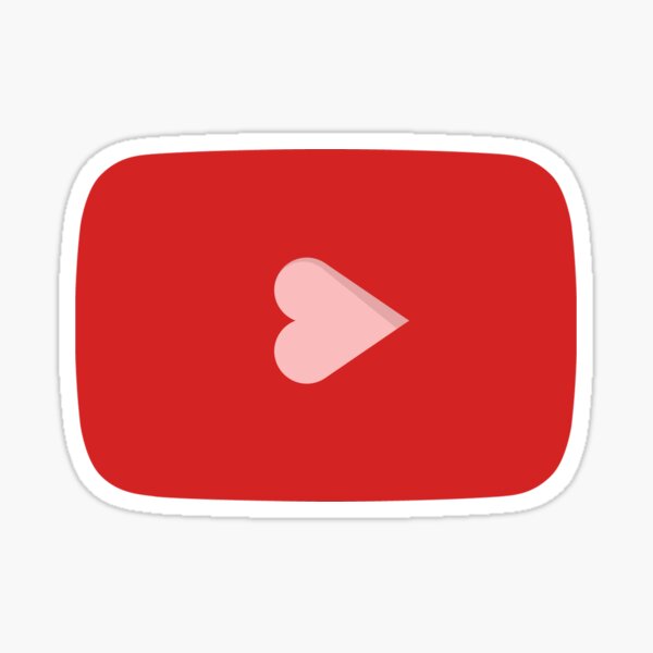 "YouTube Heart Button" Sticker for Sale by yomitori | Redbubble
