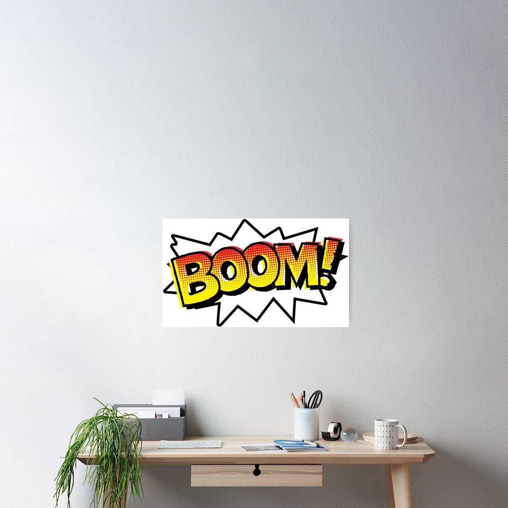 "BOOM! Comic Onomatopoeia" Poster by GTdesigns | Redbubble