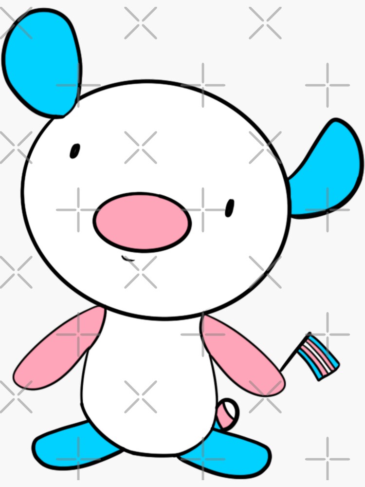 "Trans pride flag themed creature " Sticker for Sale by Shopbop | Redbubble