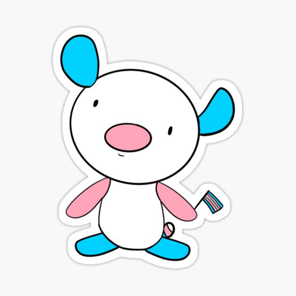 "Trans pride flag themed creature " Sticker for Sale by Shopbop | Redbubble