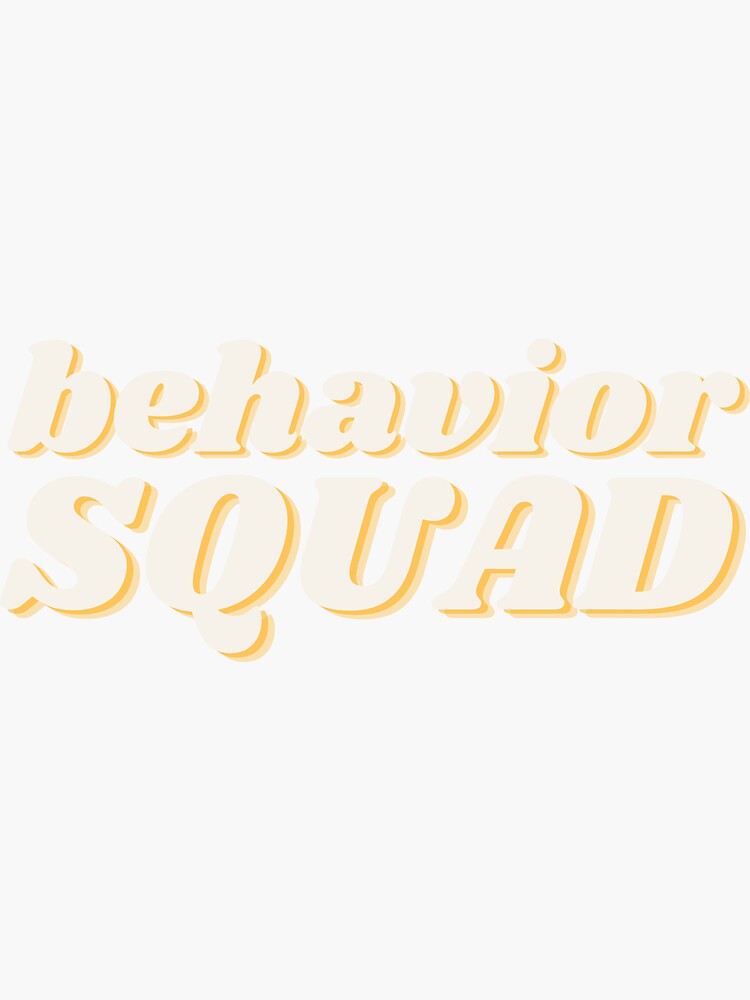 "Retro Behavior Squad" Sticker for Sale by abawizard | Redbubble
