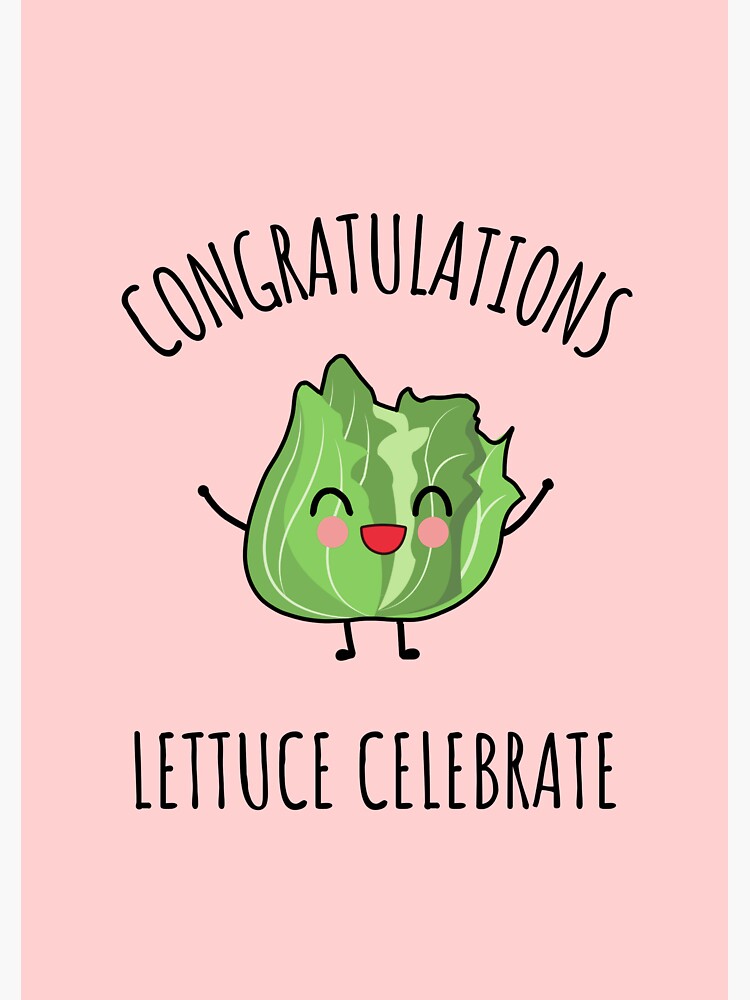 "Congratulations, Lettuce Celebrate!" Sticker by T1nyBiscuit | Redbubble