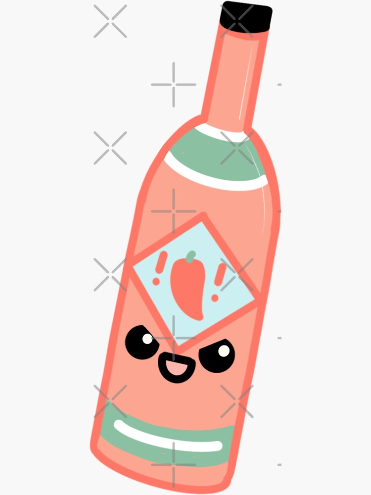 "Mean Hot Sauce | Evil Kawaii | Cute Condiment" Sticker for Sale by ...