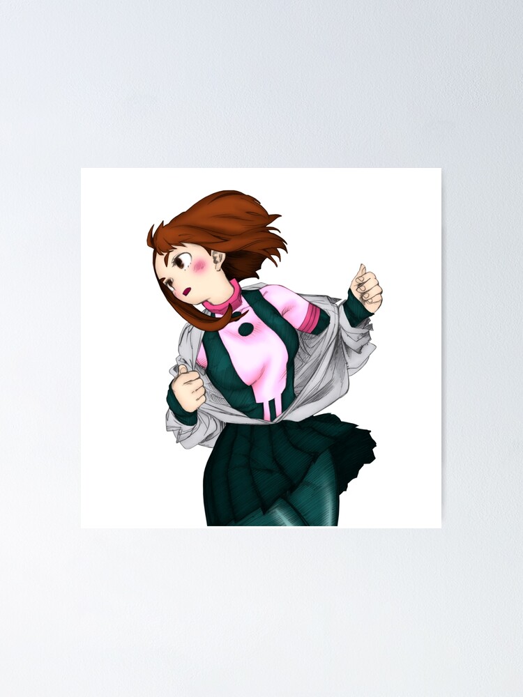 "Coloured Ochako Uraraka Manga Panel" Poster by AlexsArtSpace | Redbubble