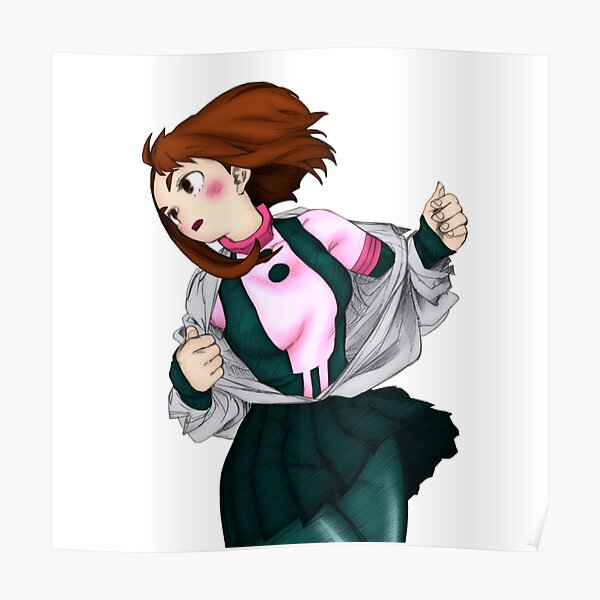 "Coloured Ochako Uraraka Manga Panel" Poster by AlexsArtSpace | Redbubble