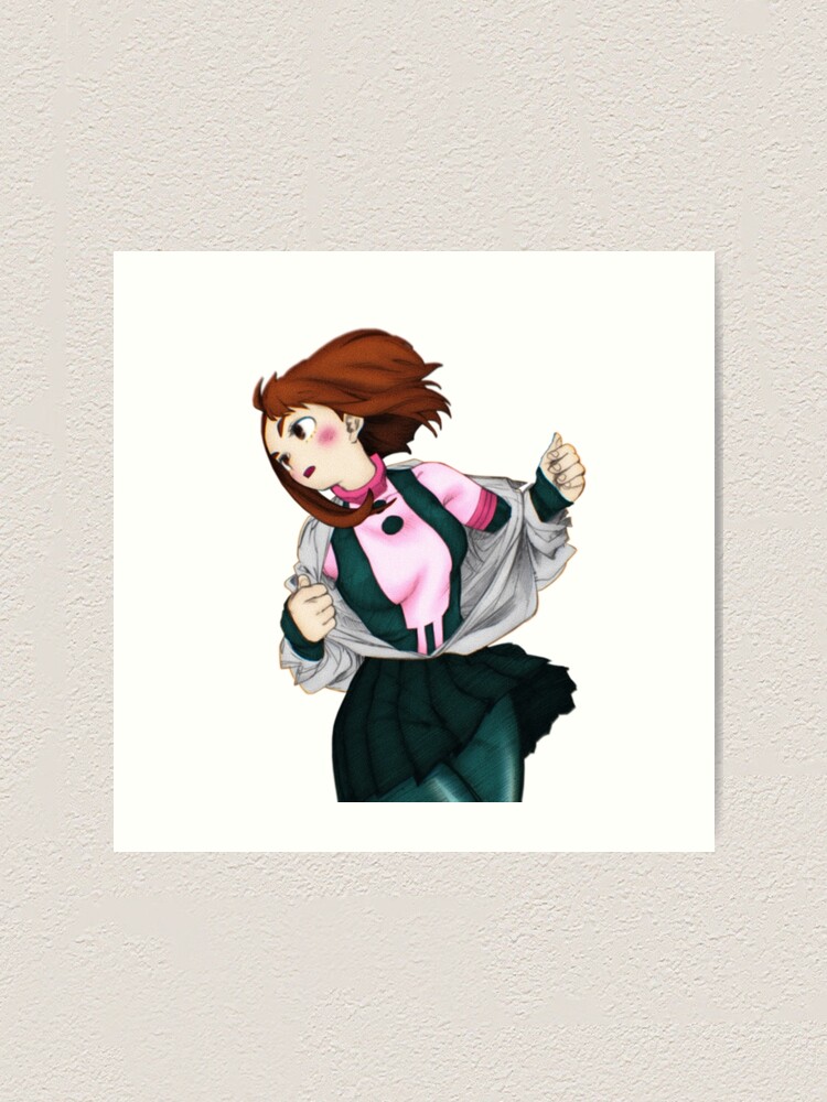 "Edited and Coloured Ochako Uraraka Manga Panel" Art Print for Sale by ...