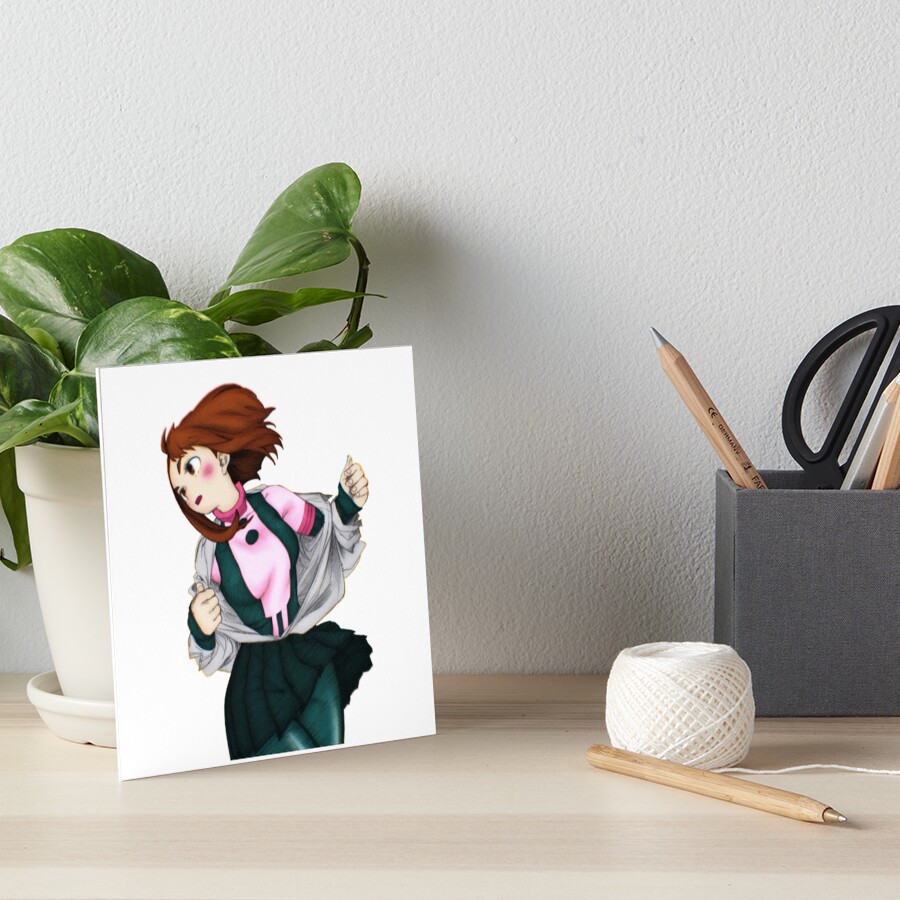 "Edited and Coloured Ochako Uraraka Manga Panel" Art Board Print by ...