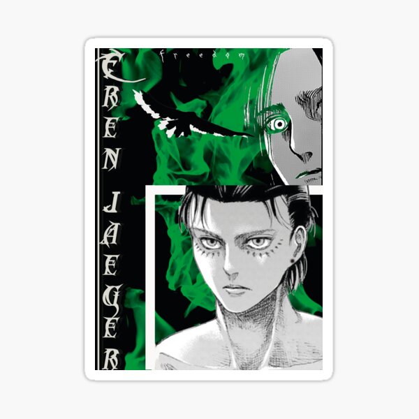 "Eren jaeger by AndromedaHS" Sticker for Sale by AndromedaHS | Redbubble