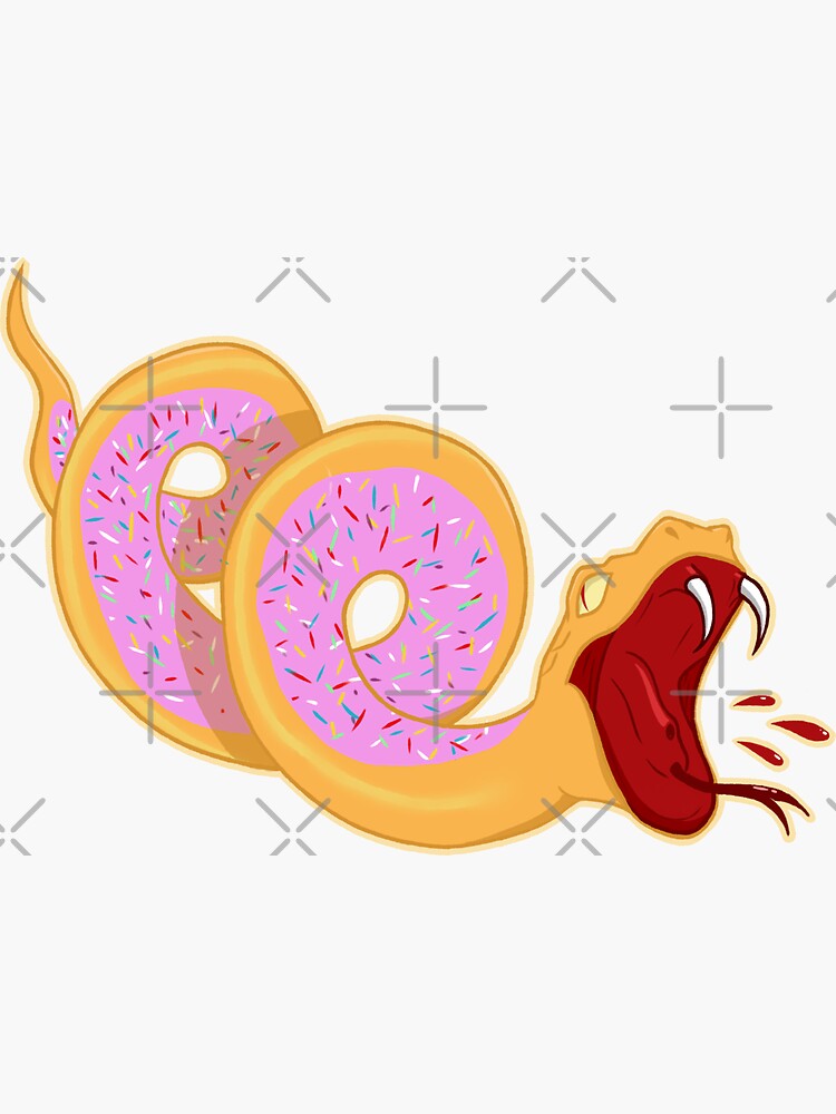 "Donut Snake" Sticker for Sale by BeanieBoy | Redbubble
