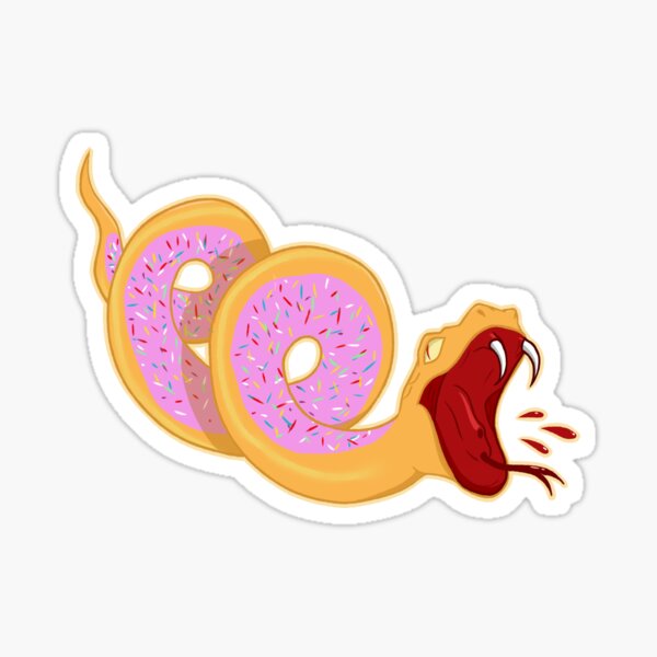"Donut Snake" Sticker for Sale by BeanieBoy | Redbubble