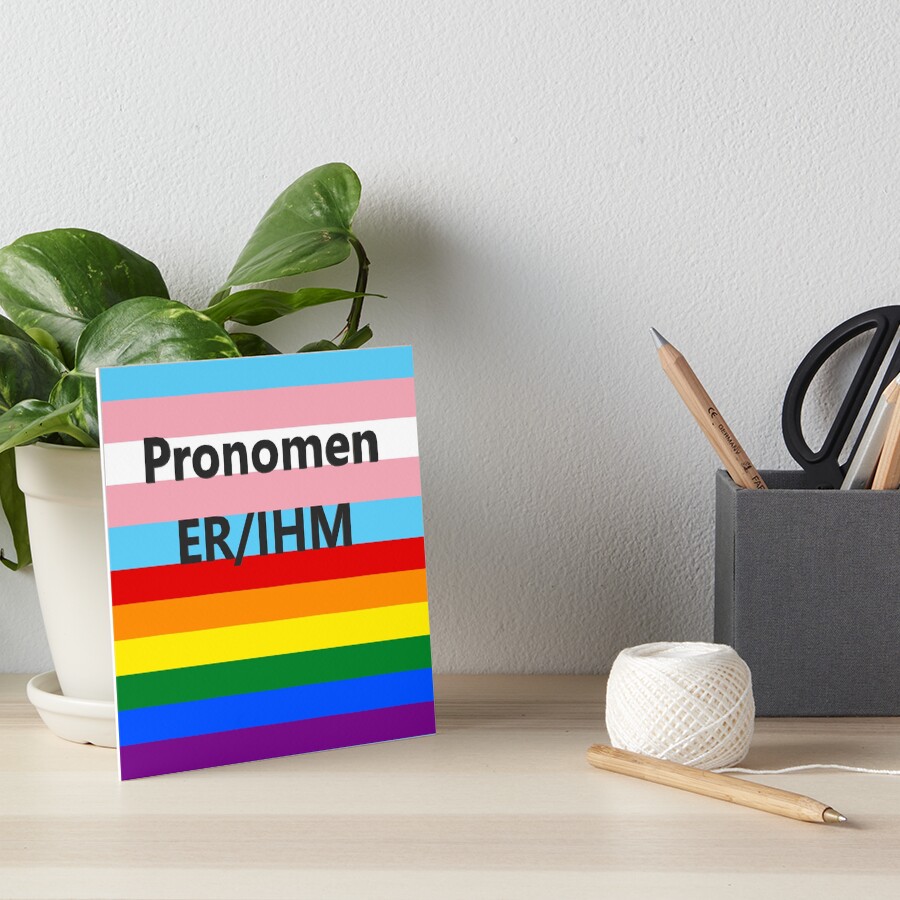 "Er/Ihm Pronomen" Art Board Print for Sale by Alexlaurenmlk | Redbubble