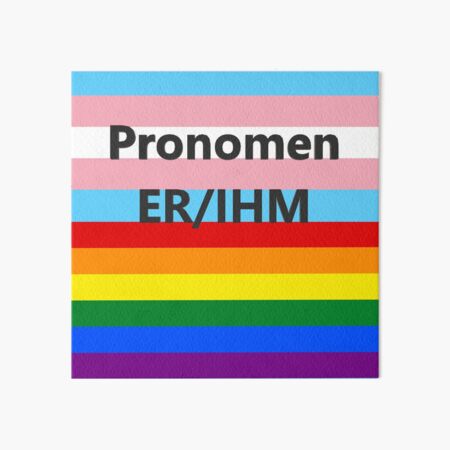"Er/Ihm Pronomen" Art Board Print for Sale by Alexlaurenmlk | Redbubble
